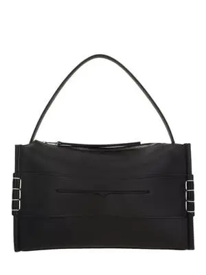 JW Anderson Contrast-stitch Shoulder Bag - Black
