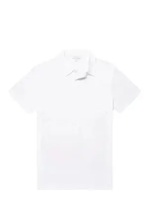 Sunspel Riviera Sea Island Polo Shirt - White