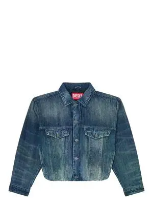 DIESEL® Elasticated Trucker Jacket In Denim