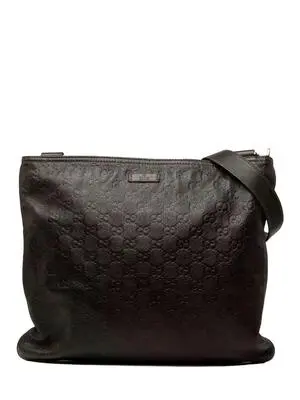 Gucci 2000-2015 Guccissima Crossbody Bag Brown