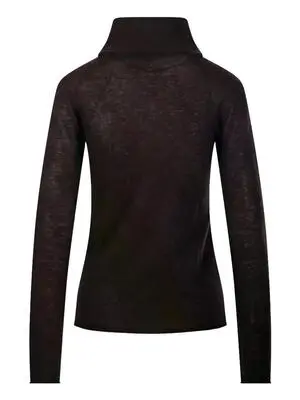 ROBERTO COLLINA Roll-neck Raglan-sleeve Sweater - Brown