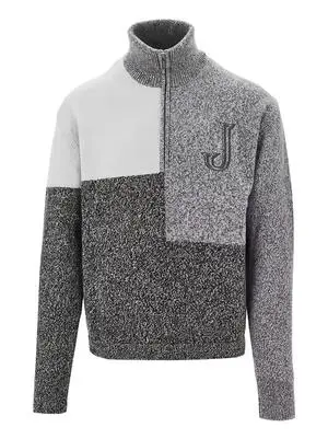 Jacquemus Patchwork Logo-embroidered Sweater - Grey