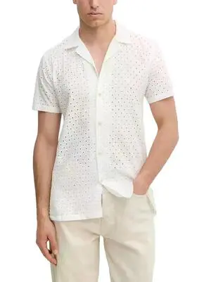LINDBERGH Broderie-anglaise Short-sleeve Shirt - White