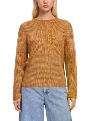 FORTE_FORTE Chunky-knit Long-sleeve Sweater - Brown