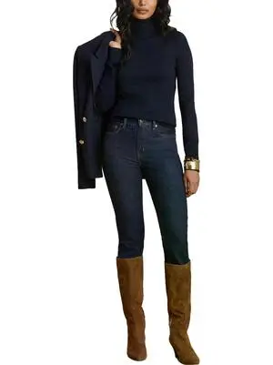 Ralph Lauren Logo-plaque Turtleneck Sweater - Blue