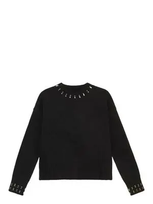 Malìparmi Embroidery-embellished Crew-neck Sweater - Black