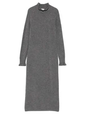 AROVESCIO Ruffle-trim Knitted Dress - Grey