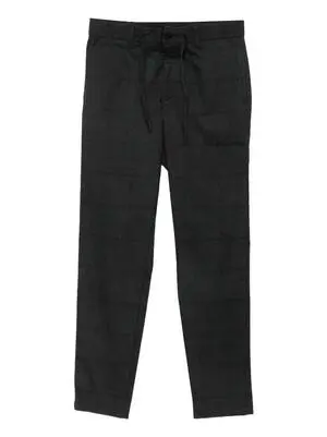 BOSS Check-pattern Drawstring Trousers - Grey