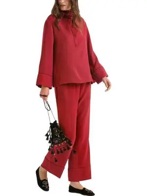 Malìparmi Elasticated-waistband Trousers - Red