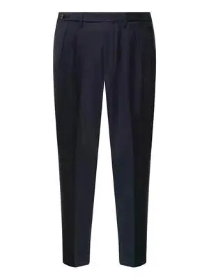 MICHAEL COAL Pleated-detail Tailored Trousers - Blue