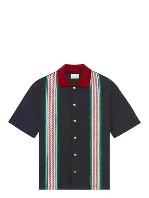 Drole De Monsieur Stripe-detail Button-up Shirt - Grey