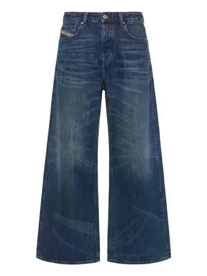 DIESEL® Faded Wide-leg Jeans - Blue