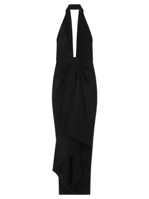 Givenchy Draped Dress In Wool - Black