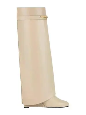Givenchy Shark Pinch Boots In Leather Neutrals