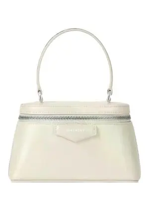Givenchy Antigona Vanity Bag In Box Leather With Chain - Neutrals