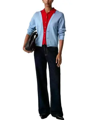 Stine Goya V-neck Button-up Cardigan - Blue