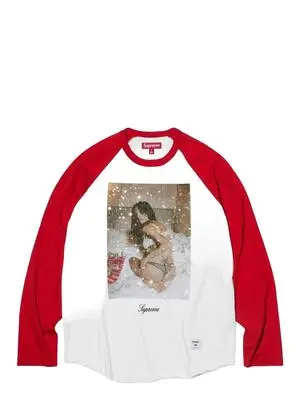 Supreme X Larry Clark Fw26 Sequin Raglan L/s T-shirt - Red