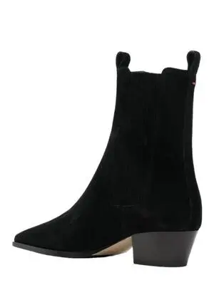 AeydĒ Agata Pointed-toe Suede Boots Black