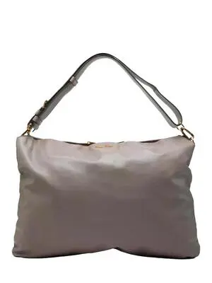 Miu Miu 2010-2026 Soft Calf Cloud Hobo Travel Bag - Brown