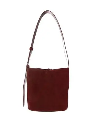 LIÉ STUDIO Paula Suede Shoulder Bag - Red