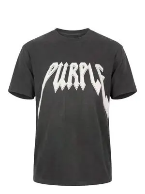 PURPLE BRAND Logo-print T-shirt - Black