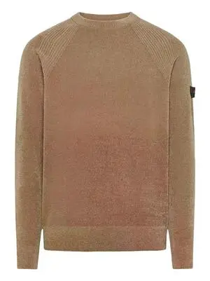 Peuterey Sironi 01 Ribbed-knit Raglan-sleeve Sweater - Brown