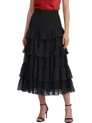 PRADA Silk Midi Skirt