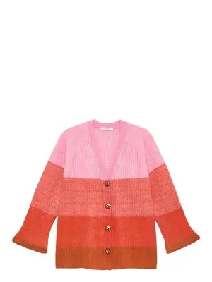 Malìparmi Winter Sunset Striped Cardigan - Pink