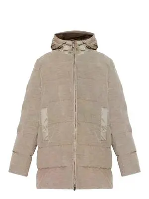 Paul & Shark Quilted Corduroy Coat - Neutrals