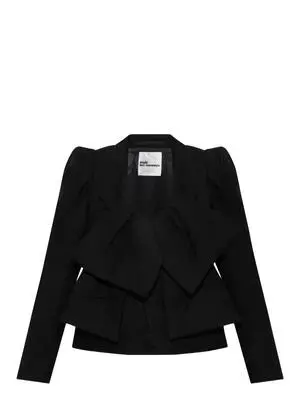 Noir Kei Ninomiya Bow-embellished Wool Blazer - Black