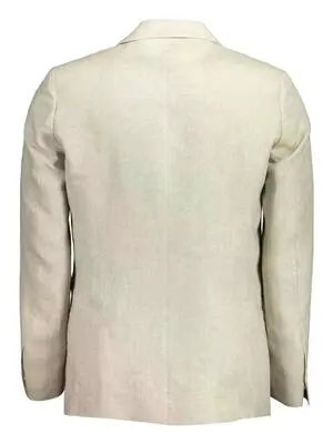Gant Herringbone-weave Notched-lapel Jacket - Neutrals