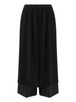 Comme Des Garçons Double-layer Trousers - Black