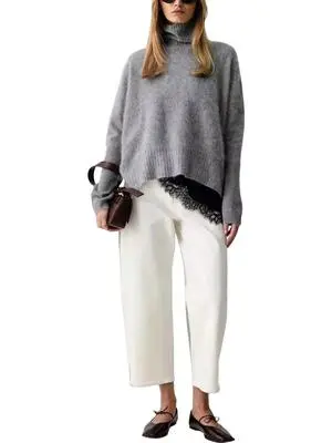 VICOLO Roll-neck Sweater - Grey