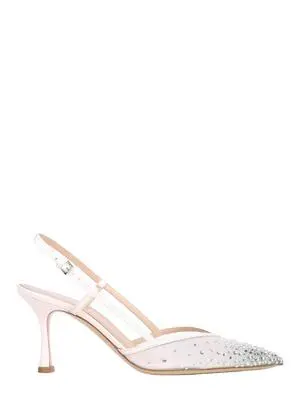 NINALILOU Amy Embellished Mesh Pumps - Neutrals