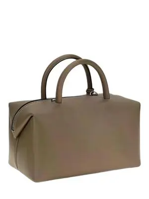 Max Mara Leather Holdall Bag Green