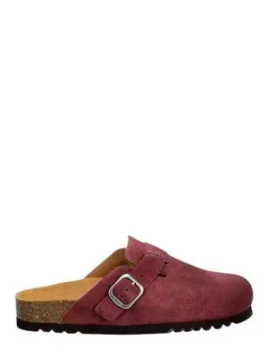 DR. SCHOLL'S SHOES Fae Buckle-fastening Suede Mules - Red