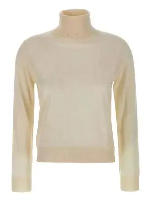 KANGRA Ribbed-trim Turtleneck Sweater - Neutrals