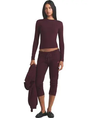 SKIMS Legging | Red | | Cotton Fleece - Currant