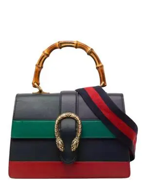 Gucci 2016-2026 Medium Calfskin Bamboo Dionysus Web Satchel - Blue