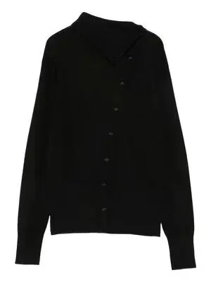 JUUN.J Asymmetric Button-fastening Cardigan