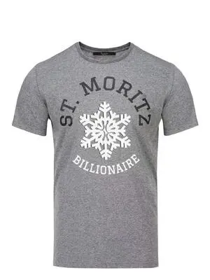 BILLIONAIRE St. Moritz Logo-print T-shirt - Grey