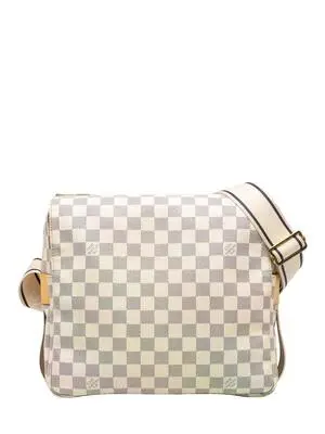LOUIS VUITTON 2006 Damier Azur Naviglio Crossbody Bag - White