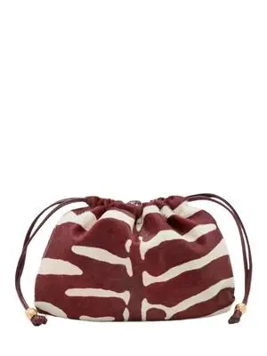 BIAGINI Small Peggy Zebra-print Clutch Bag