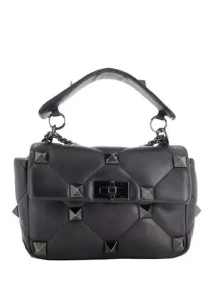 VALENTINO Roman Stud Flap Bag Quilted Leather Medium Crossbody Bag