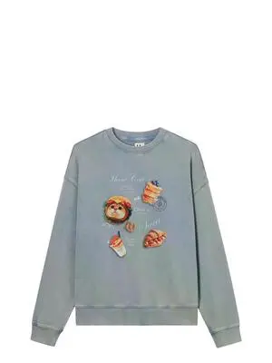 B+AB Graphic-print Sweatshirt - Blue