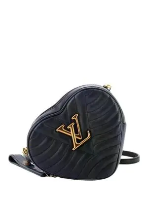 LOUIS VUITTON New Wave Heart Quilted Leather Crossbody Bag - Black