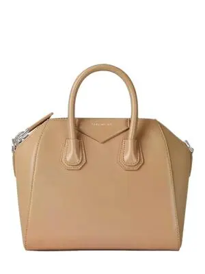 Givenchy Mini Antigona Bag In Box Leather Neutrals