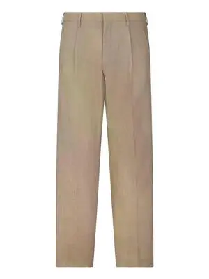 SLOWEAR Pleated Virgin-wool Tailored Trousers - Neutrals