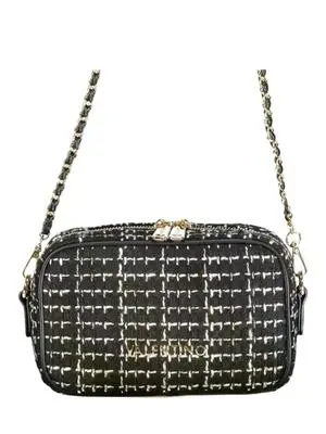 MARIO VALENTINO Tweed-check Cross Body Bag - Black