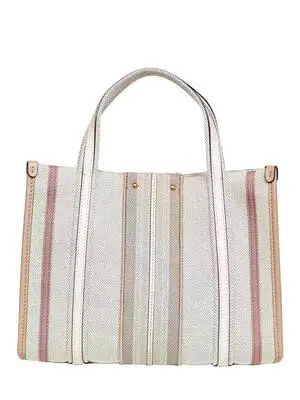 Chloé Small Woody Loop Canvas Tote Bag Neutrals